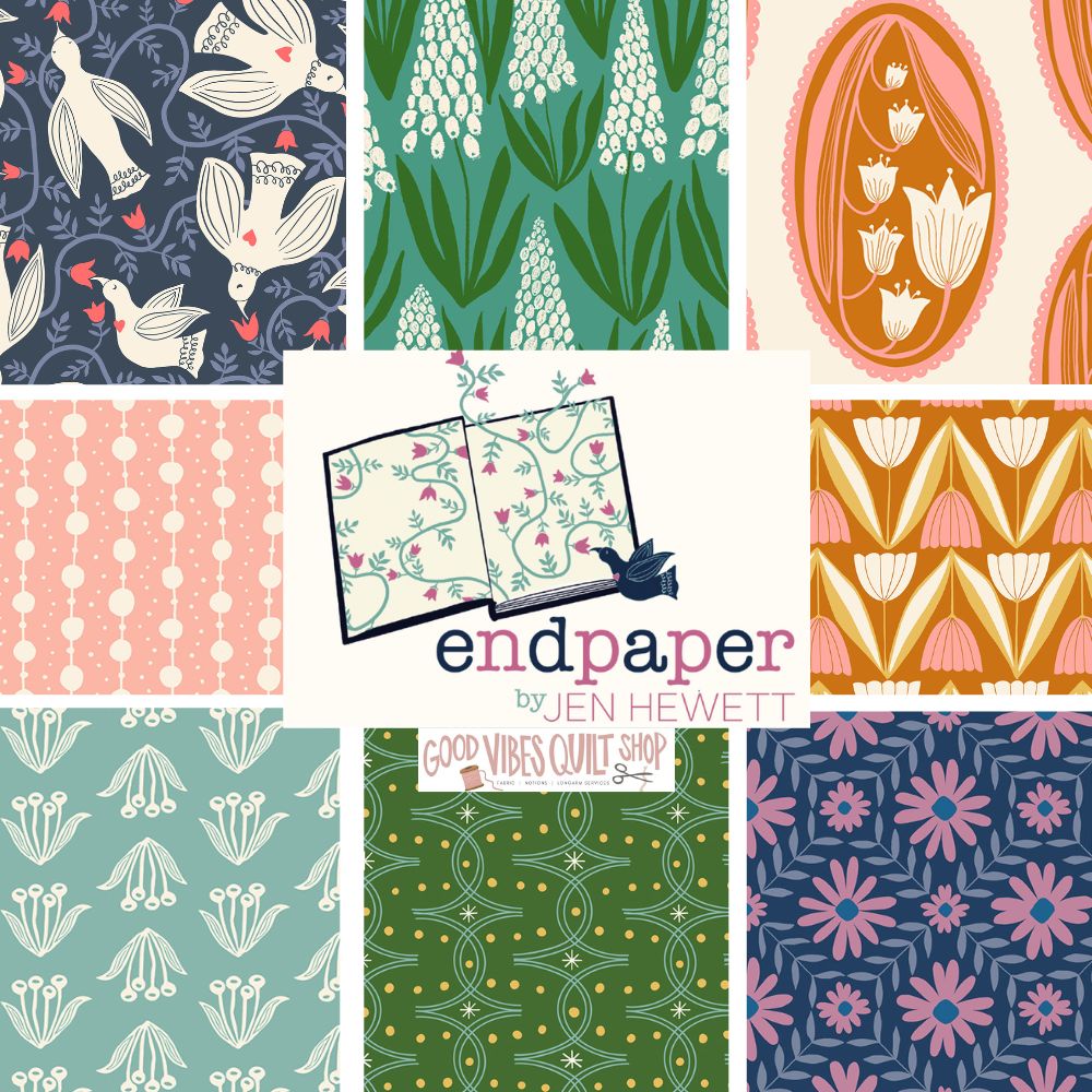 Endpaper designed by Jen Hewitt of Ruby Star for Moda Fabrics | Good Vibes Quilt Shop