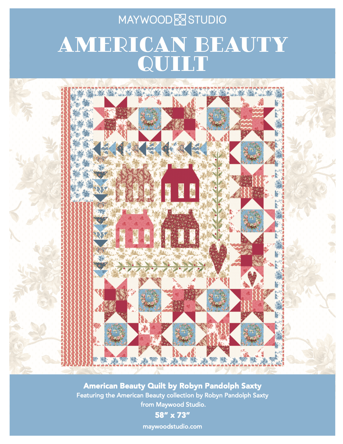 American Beauty Quilt, a Maywood Fabrics FREE Pattern! | Good Vibes ...