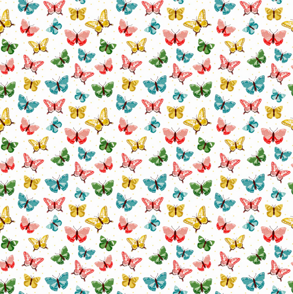 Matilda Fabric Collection, Aunt Bea White, MA25107, Sold by the 1/2 Ya ...